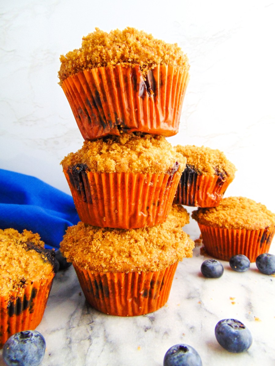 Blueberry Muffins with Cinnamon Topping - Ginger Snaps Baking Affairs