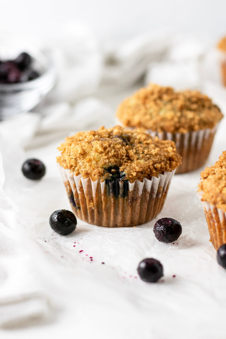 Blueberry Muffins with Cinnamon Topping - Ginger Snaps Baking Affairs