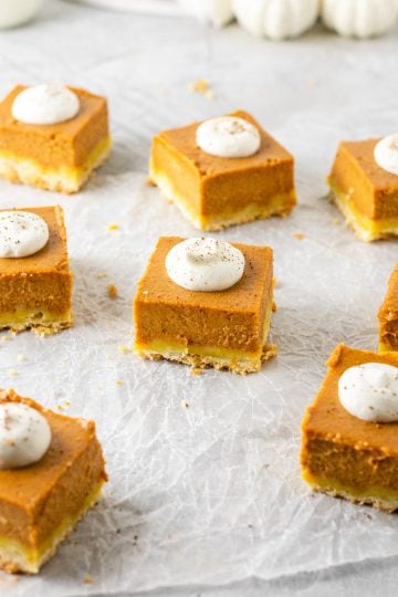 Pumpkin Shortbread Bars - Ginger Snaps Baking Affairs