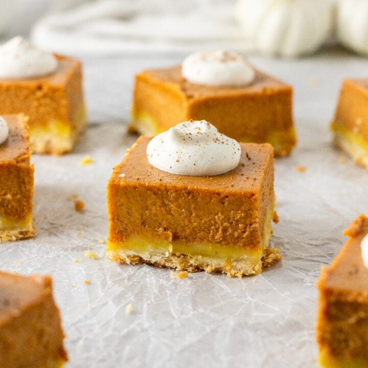 Pumpkin Shortbread Bars - Ginger Snaps Baking Affairs