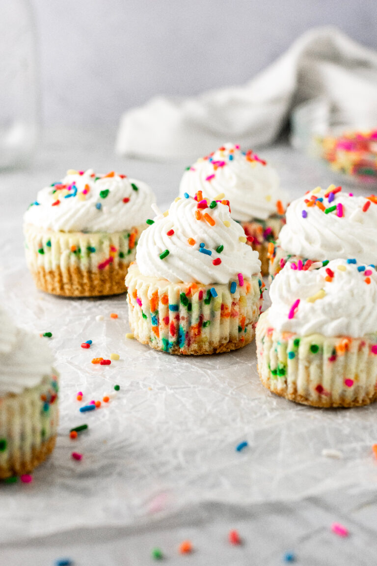 Funfetti Mini Cheesecakes - Ginger Snaps Baking Affairs