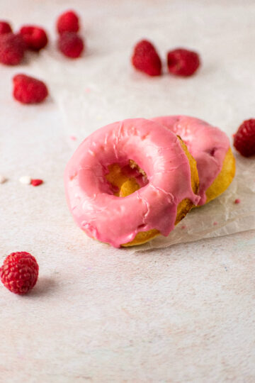 Raspberry Donuts - Ginger Snaps Baking Affairs