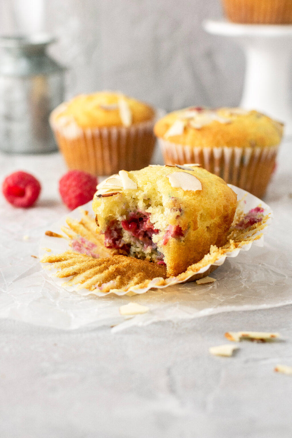 Raspberry Almond Muffins - Ginger Snaps Baking Affairs