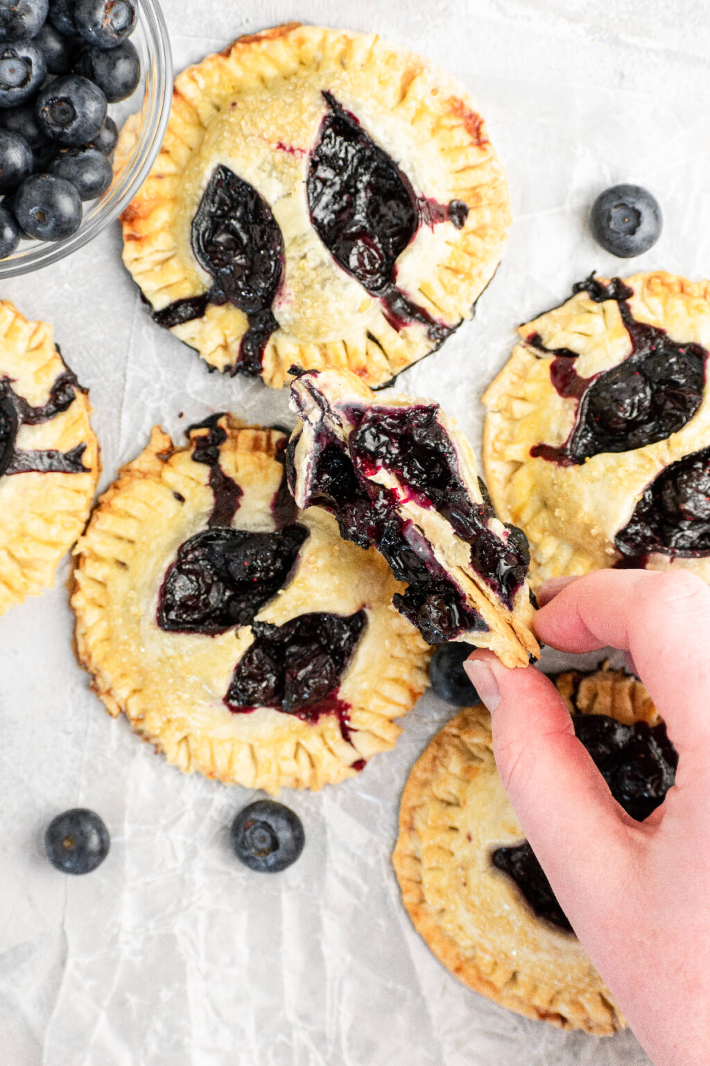 Mini Blueberry Pies - Ginger Snaps Baking Affairs