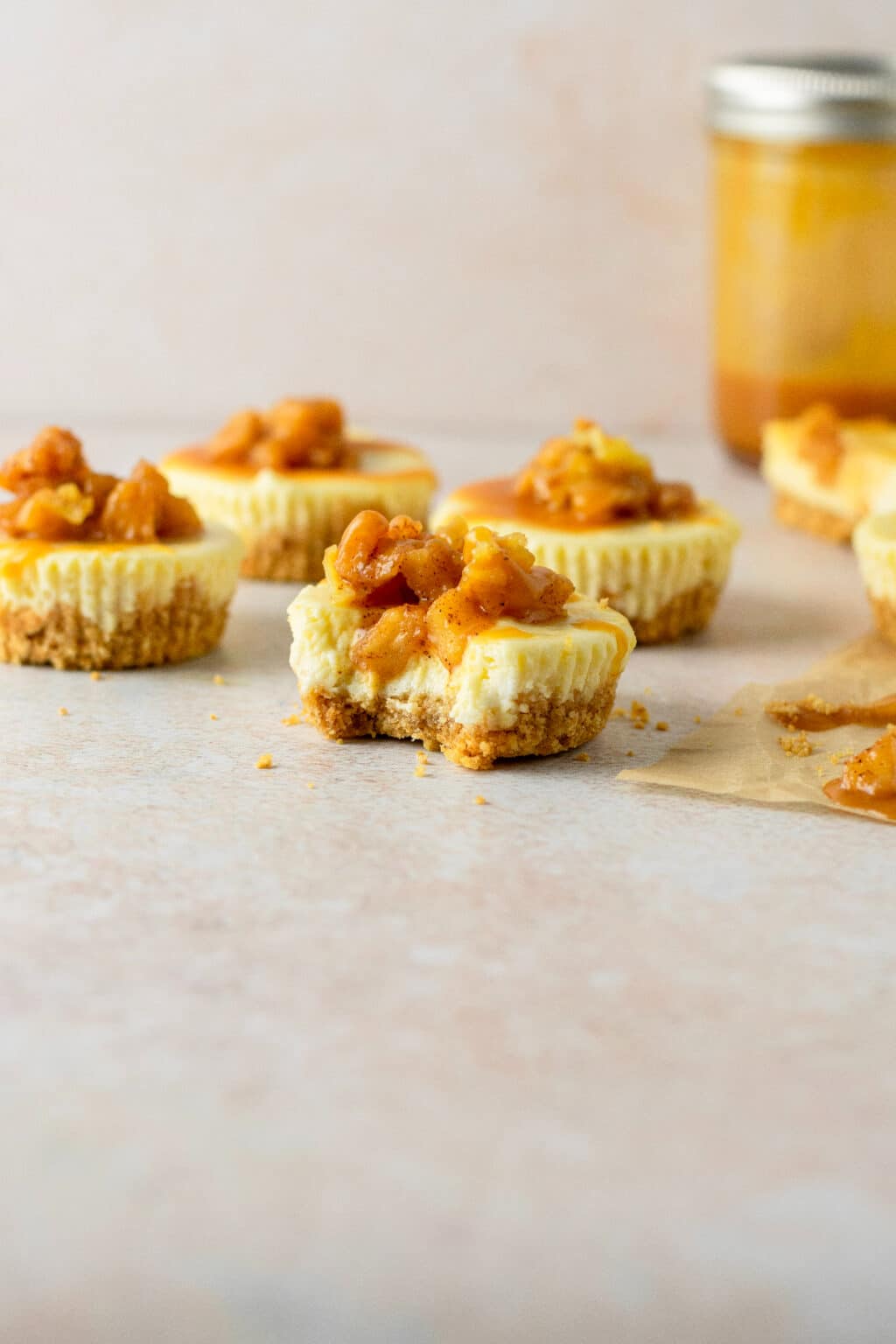 Caramel Apple Mini Cheesecakes - Ginger Snaps Baking Affairs