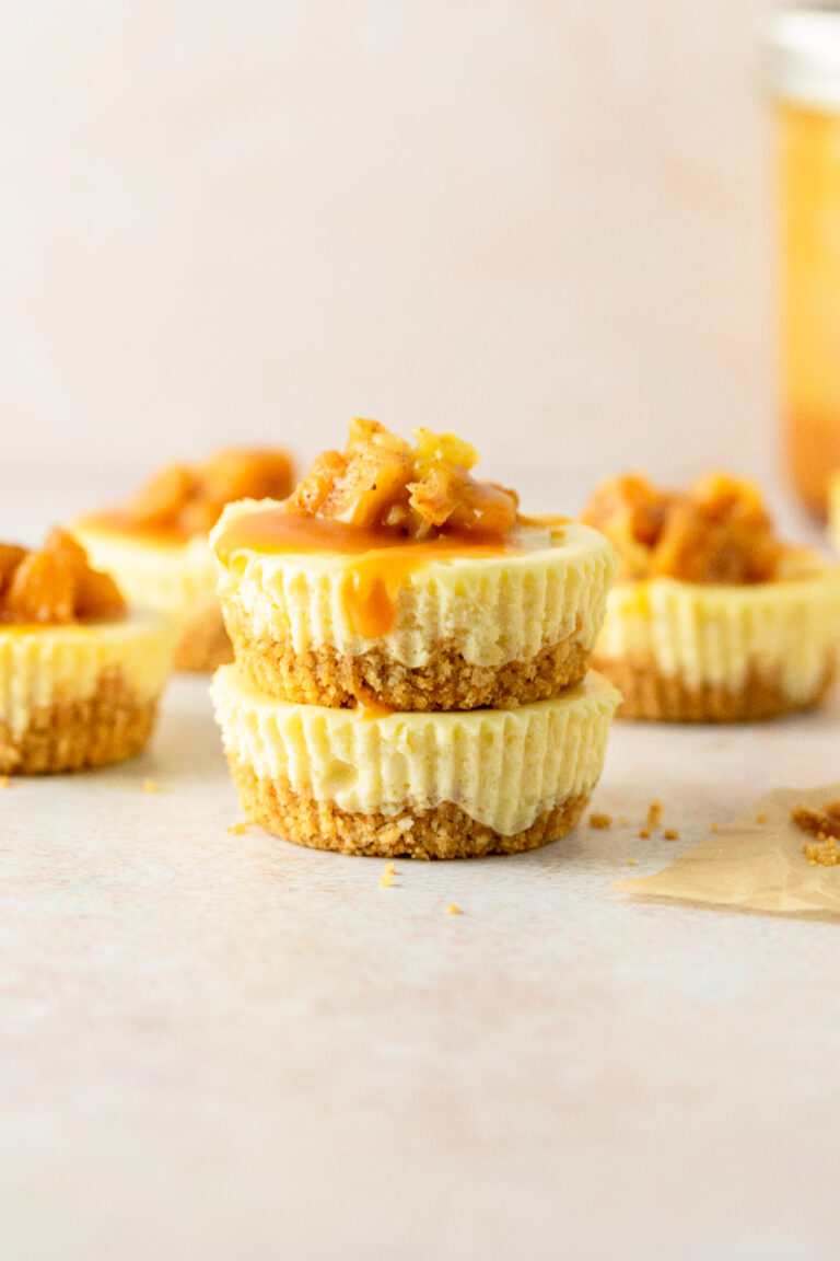 Caramel Apple Mini Cheesecakes - Ginger Snaps Baking Affairs