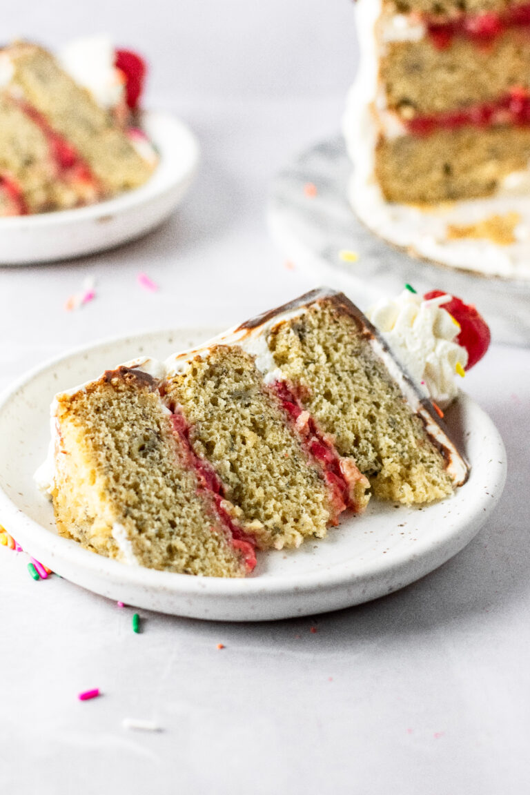 Banana Split Layer Cake - Ginger Snaps Baking Affairs