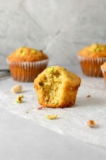 Bakery Style Pistachio Muffins - Ginger Snaps Baking Affairs