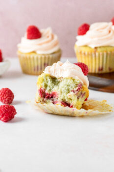 Fresh Raspberry Cupcakes with Raspberry Frosting - Ginger Snaps Baking ...